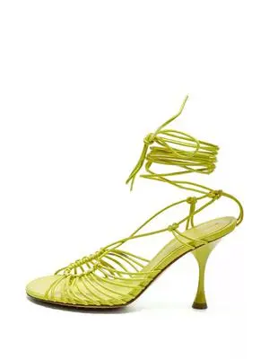 Bottega Veneta Lagoon Dot Ankle-strap Sandals - Green
