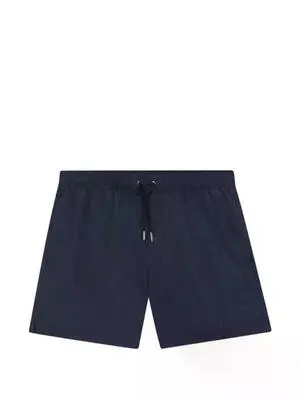 BOSS Monogram Print Swim Shorts - Blue