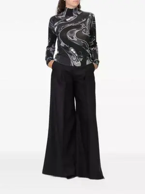 Emilio Pucci Abstract Print Roll Neck Sweater