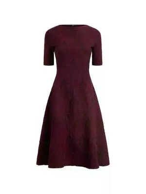 Etro Jacquard Medallion Motif Midi Dress - Red