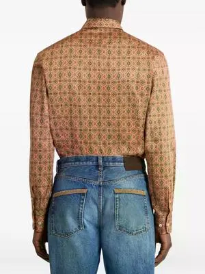 Etro Cotton Satin Shirt With Medallion Motif