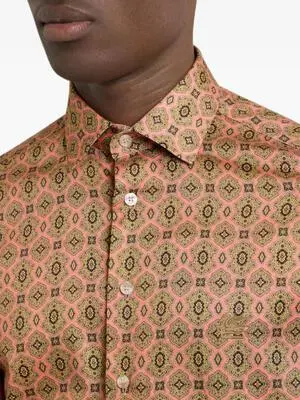 Etro Cotton Satin Shirt With Medallion Motif