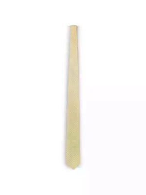 FERRAGAMO Silk Tie With Helicopter Print - Yellow
