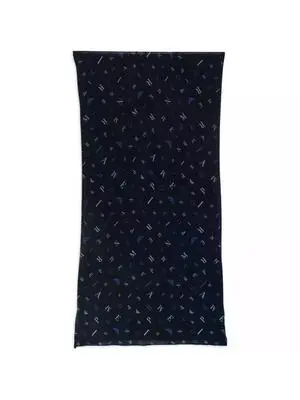 Emporio Armani Logo-print Scarf - Blue