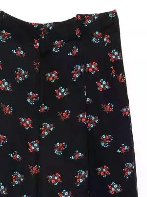 N°21 Navy Floral Pattern Pleated Trousers