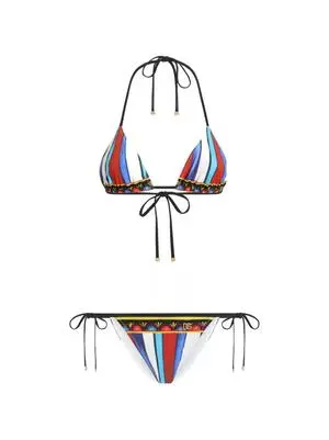 Dolce & Gabbana Carretto Print Triangle Bikini