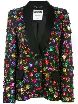 Moschino Floral Embroidered Blazer