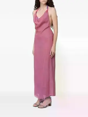 Giorgio Armani Silk Cowl-neck Maxi Dress