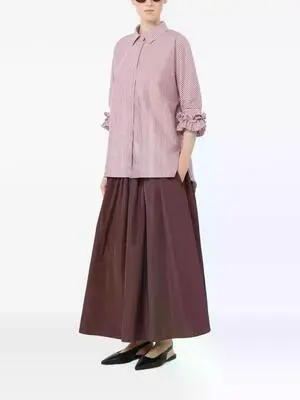 Max Mara Bordeaux Cotton Poplin Shirt