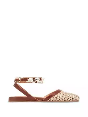 ANCIENT GREEK SANDALS Filothea Woven Flat Pumps