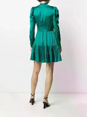 Sandro Eloise Jacquard Wrap-neck Mini Dress