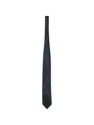 Zegna Jacquard Stripe Tie - Green