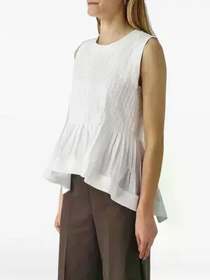 MEIMEIJ Pleated Peplum Top