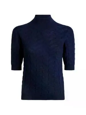 Etro Wool Mock Neck Sweater With Paisley Detailing