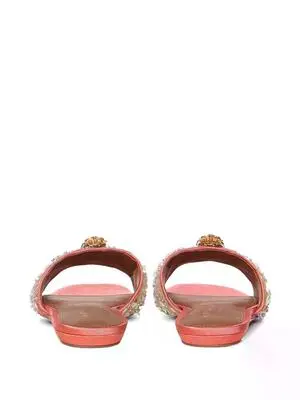 Kurt Geiger Kensington Sequin-embellished Flat Sandals - Pink