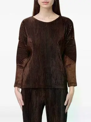 MEIMEIJ Plissé-effect Long-sleeve Top