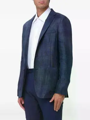 Zegna Check-pattern Single-breasted Blazer