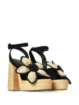 PALOMA BARCELO Flower-appliqué Sandals