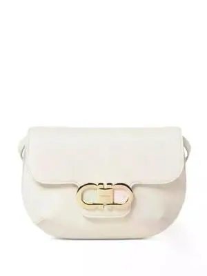 FERRAGAMO Mini Gancini Shoulder Bag - Neutrals