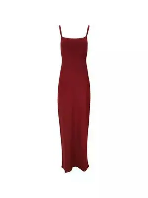 Dsquared2 Ribbed Knit Maxi Dress With Slit Detail