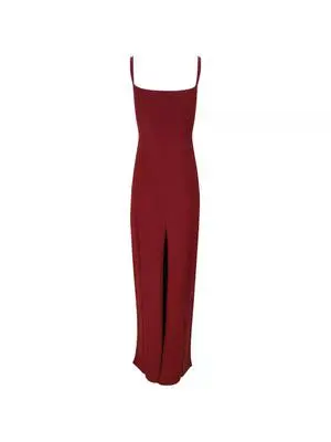 Dsquared2 Ribbed Knit Maxi Dress With Slit Detail