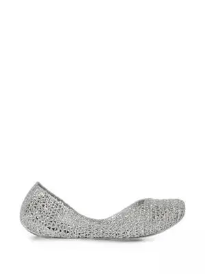 Melissa Campana Perforated Ballet Flats - Silver