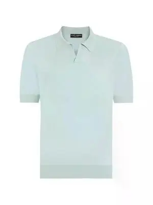 Dolce & Gabbana Silk Polo Shirt - Green