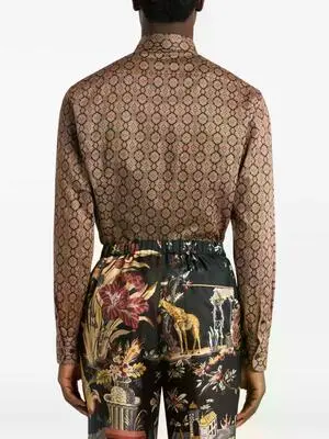 Etro Cotton Satin Shirt With Medallion Motif