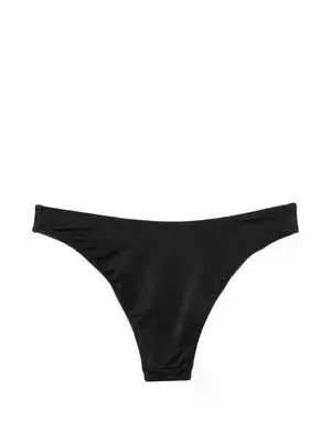 Frankies Bikinis X Jennie Dove Beaded Logo Bikini Bottoms - Black