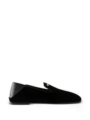 GIUSEPPE ZANOTTI Linus Velvet Loafers - Black