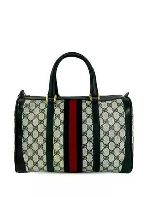 Gucci Gg Supreme Web Boston Bag