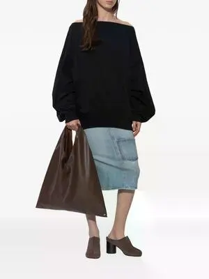 MAISON MARGIELA Denim Midi Skirt With Rear Slit