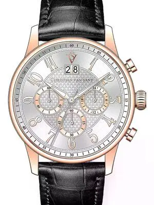 CHRISTIAN VAN SANT Heritage 42mm Chronograph Watch - Silver
