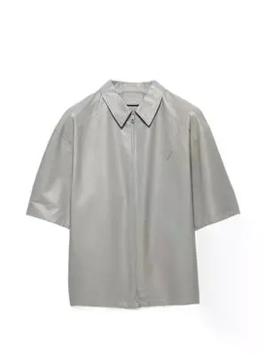 Prada Short-sleeved Nappa Leather Shirt