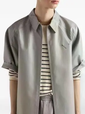 Prada Short-sleeved Nappa Leather Shirt