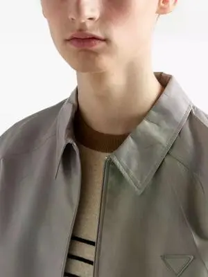 Prada Short-sleeved Nappa Leather Shirt