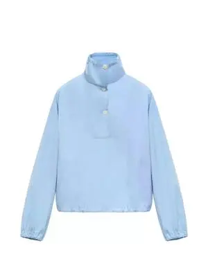 Marni Light Poplin High Neck Blouse - Blue