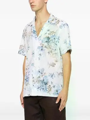 VELA SHOP Floral-print Short-sleeve Shirt
