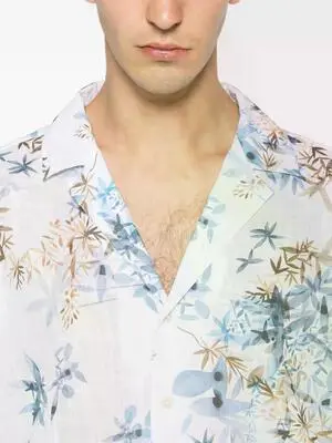 VELA SHOP Floral-print Short-sleeve Shirt