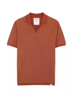 NOWADAYS Open-collar Waffle-knit T-shirt