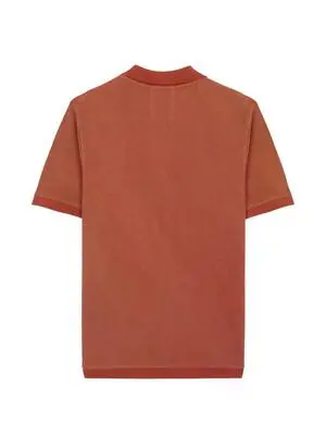 NOWADAYS Open-collar Waffle-knit T-shirt