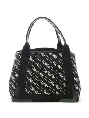 Balenciaga Navy Cabas Tote Bag