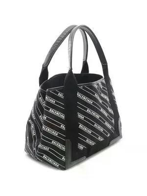 Balenciaga Navy Cabas Tote Bag