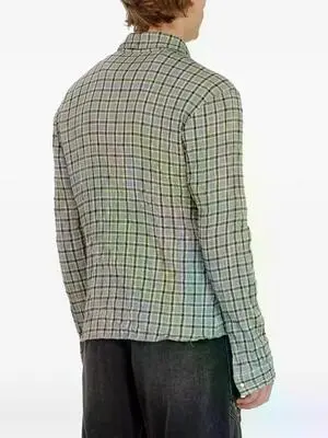 DIESEL® Check Shirt With Seersucker Effect