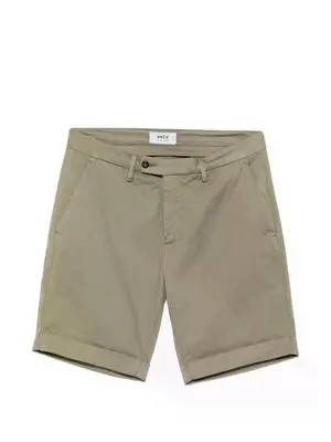 VELA SHOP Turn-up Cuff Belt-loop Shorts - Green