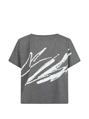 MOYURU Graphic Print T-shirt - Grey