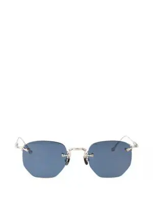 Matsuda Geometric Frame Rimless Sunglasses - Silver