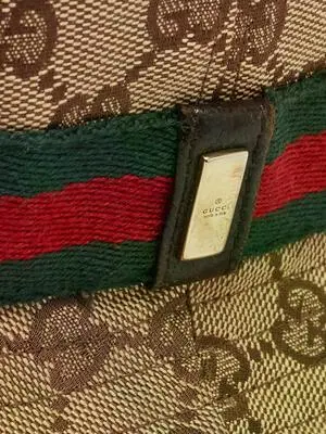 Gucci Gg Monogram Bucket Hat With Web Stripe