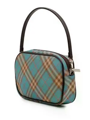 Gucci Nova Check Canvas Pochette Handbag - Blue