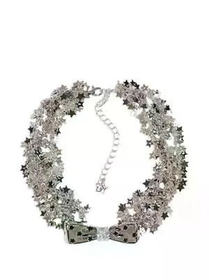 YVMIN Star Polka-dot Necklace - Silver